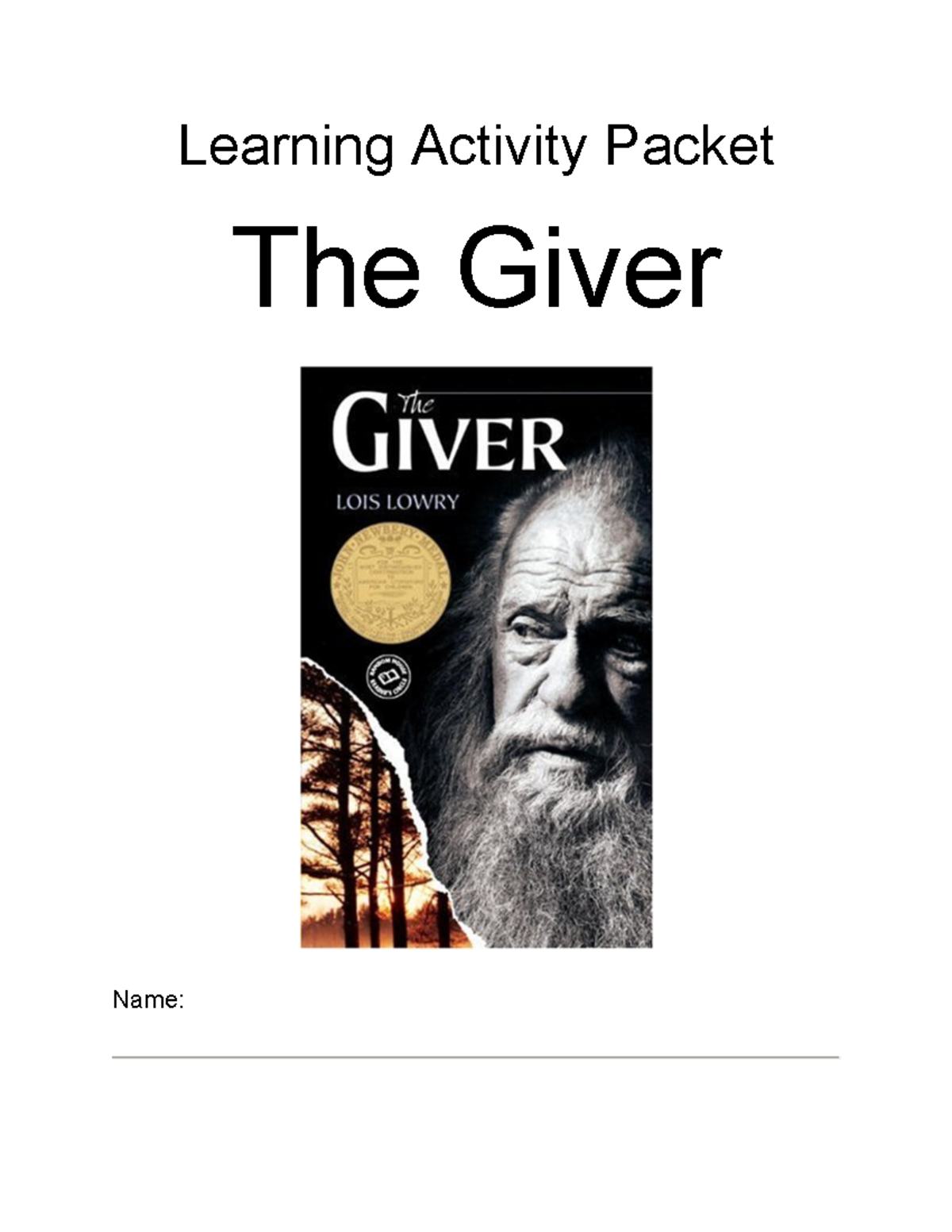 Alexander Avila Flores ( Student) - the giver- learning activity packet ...