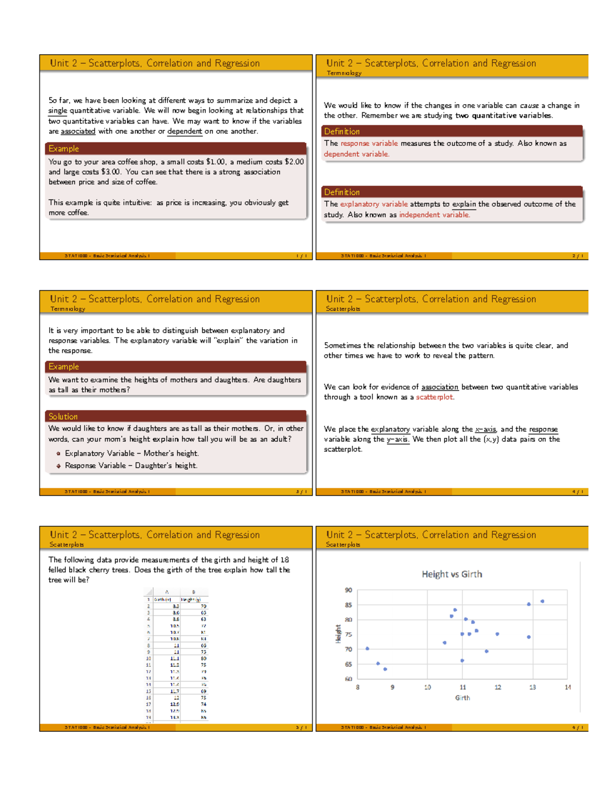 Unit2-Handout - notes - So far, we have been looking at different ways ...