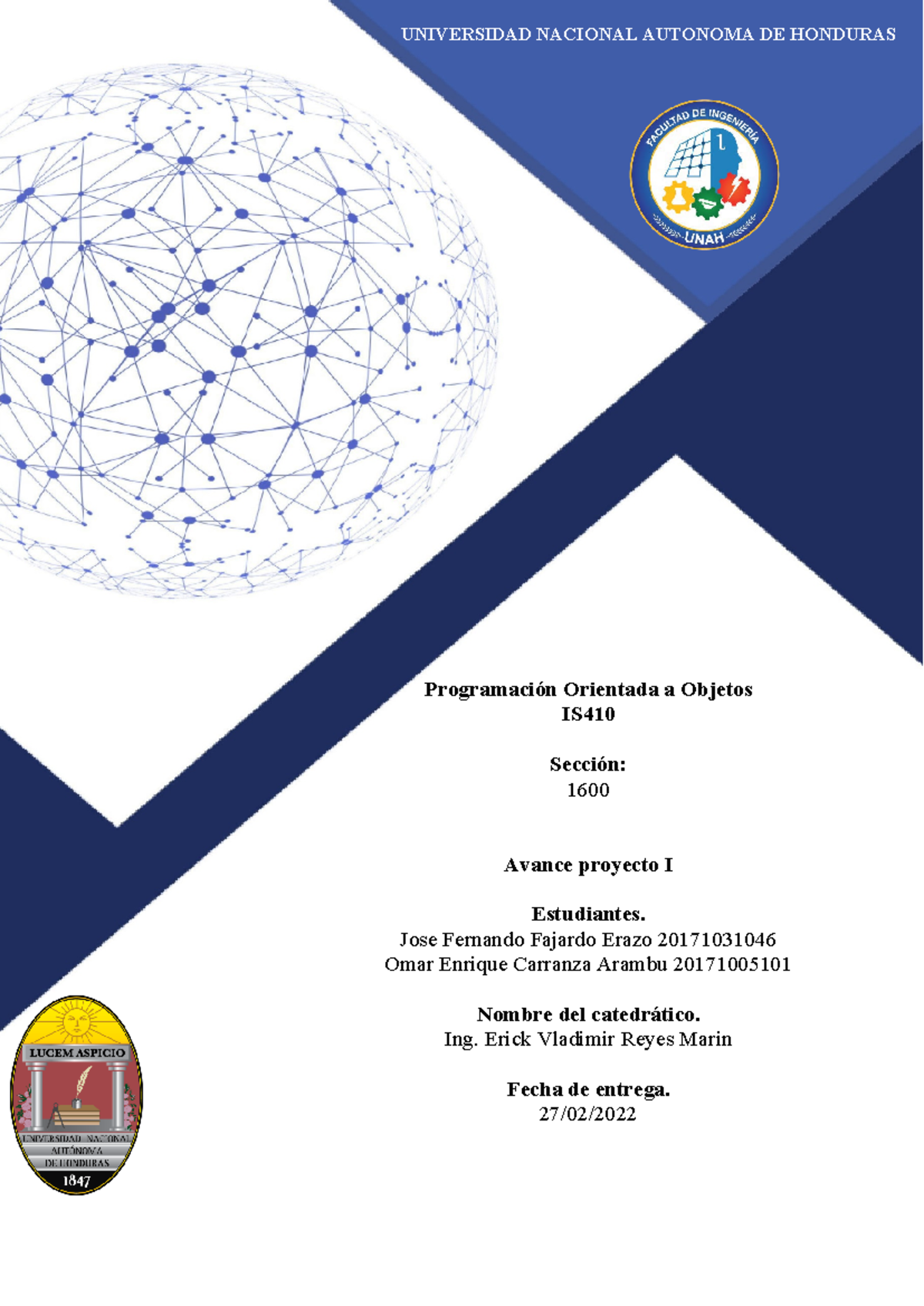 Informe Proyecto POO - Programacion Orientada a Objetos Programacion ...