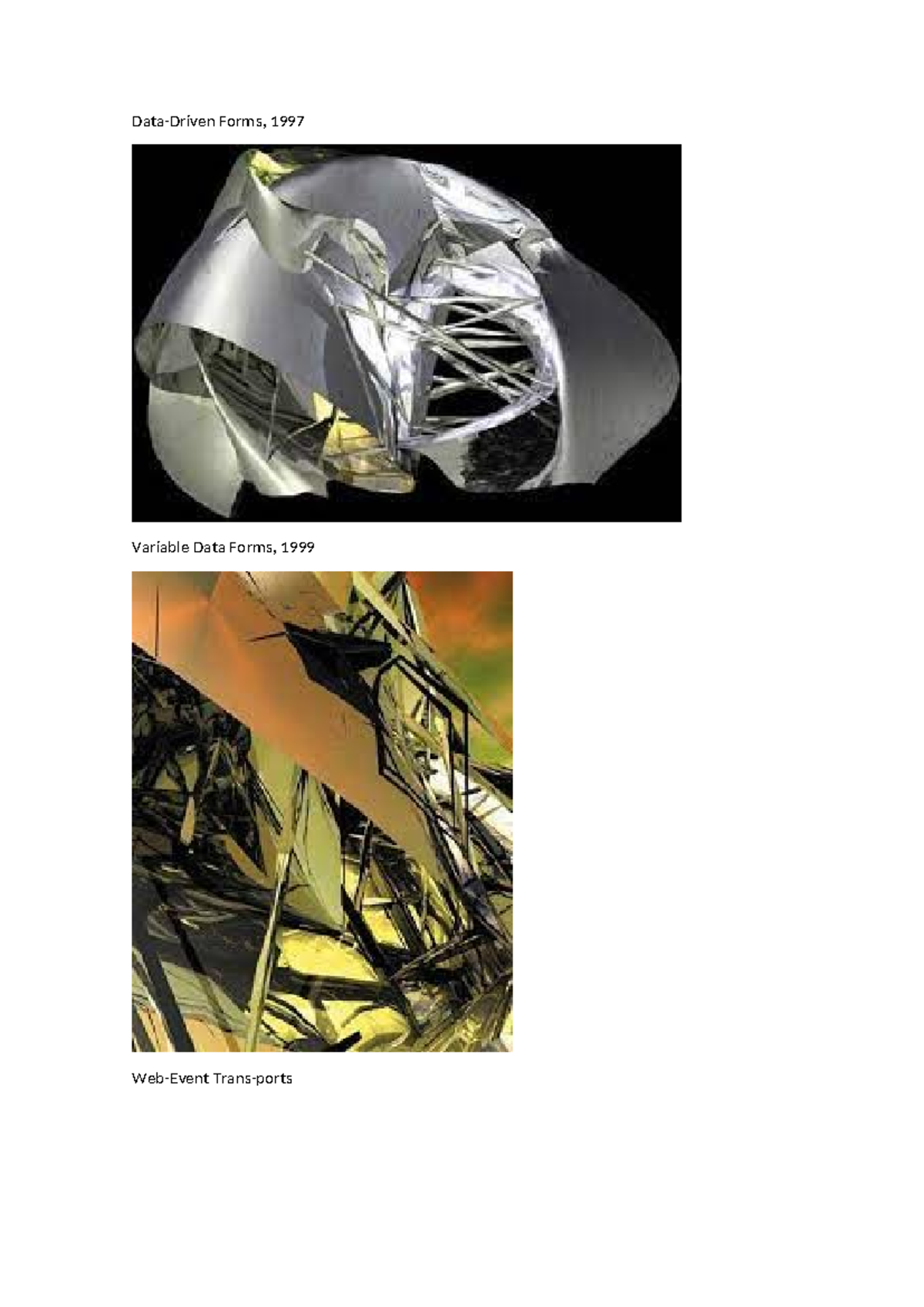 Marcos Novak - Historia de la Arquitectura - Data-Driven Forms, 1997 ...