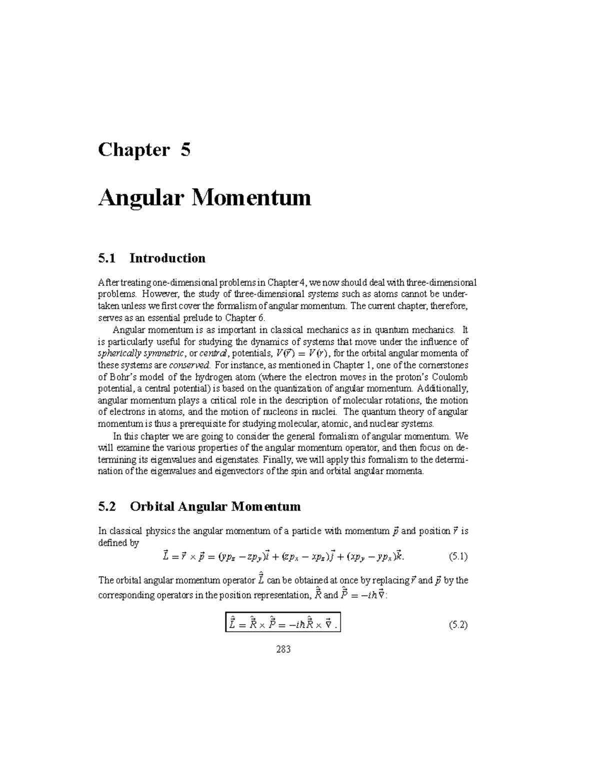 Quantum Mechanics Concepts and Applications 5- Angular Momentum ...