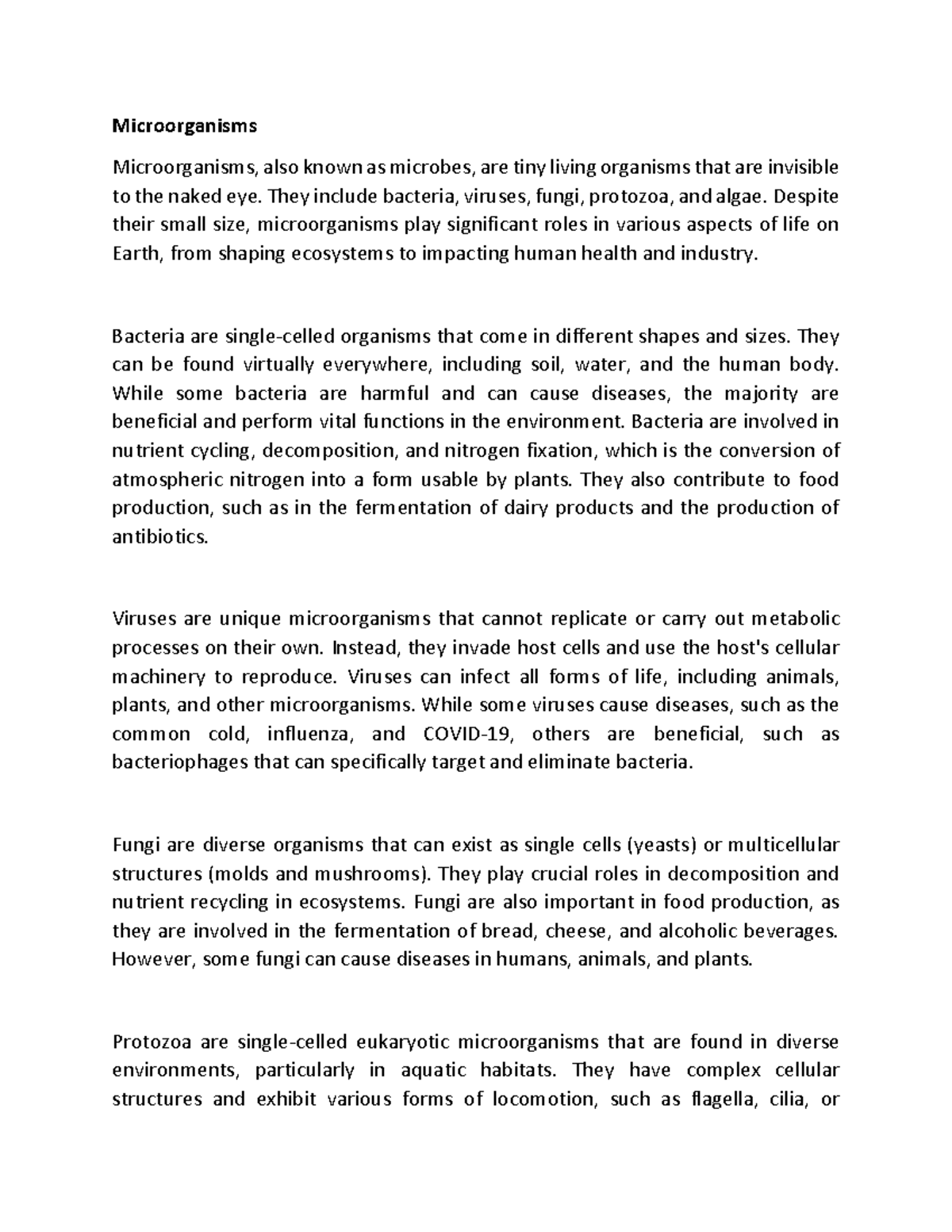 Microorganisms - learning - Microorganisms Microorganisms, also known ...