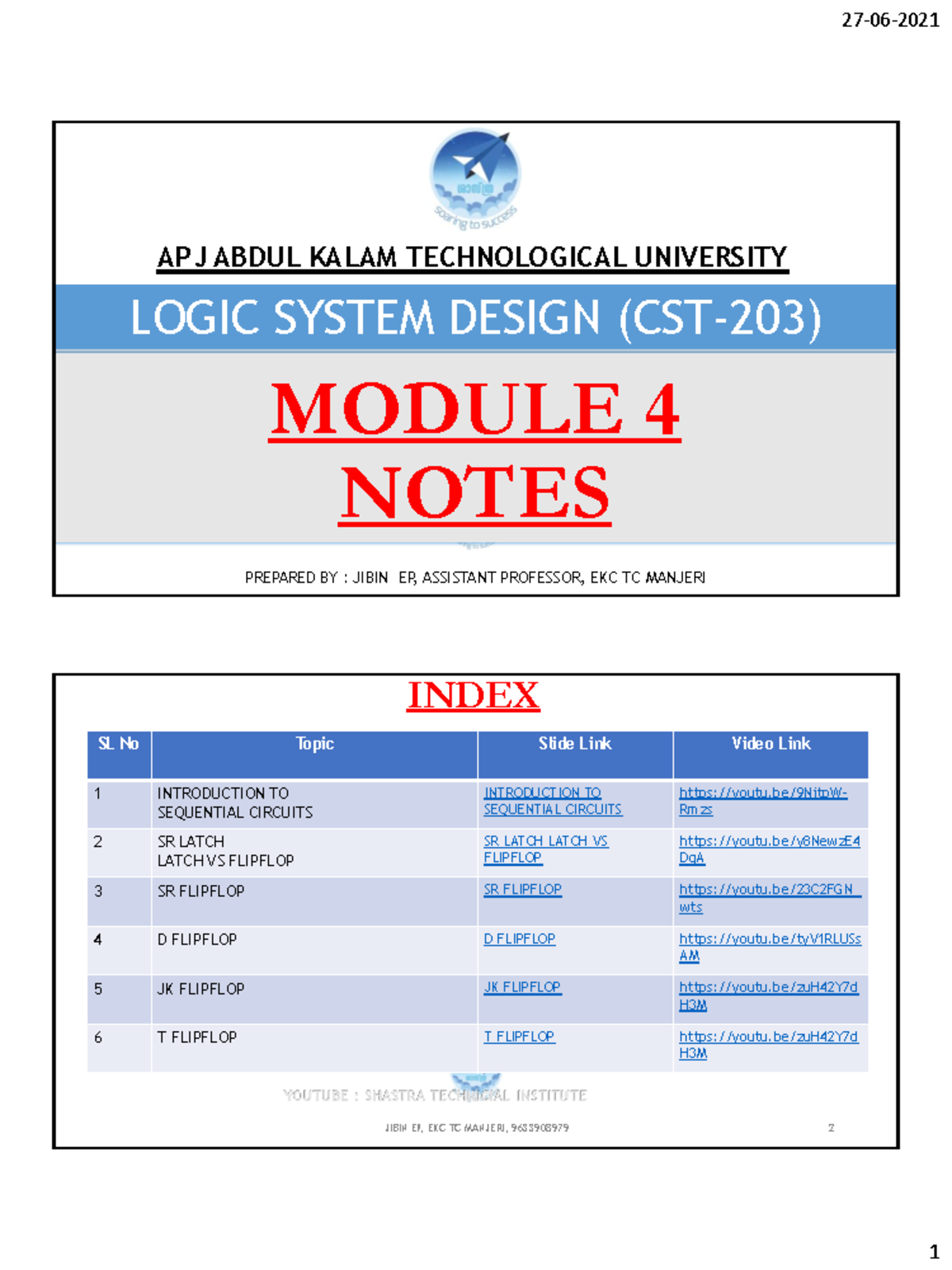 logic system design module 4 - MODULE 4 NOTES LOGIC SYSTEM DESIGN (CST ...