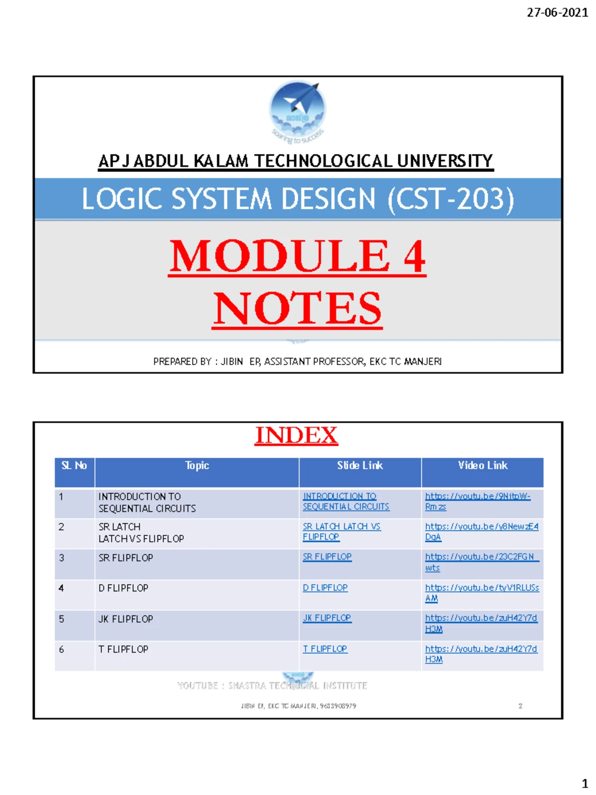 CST203 Logic System Design, December 2023 - 0800csT203L22to APJ ABDUL ...