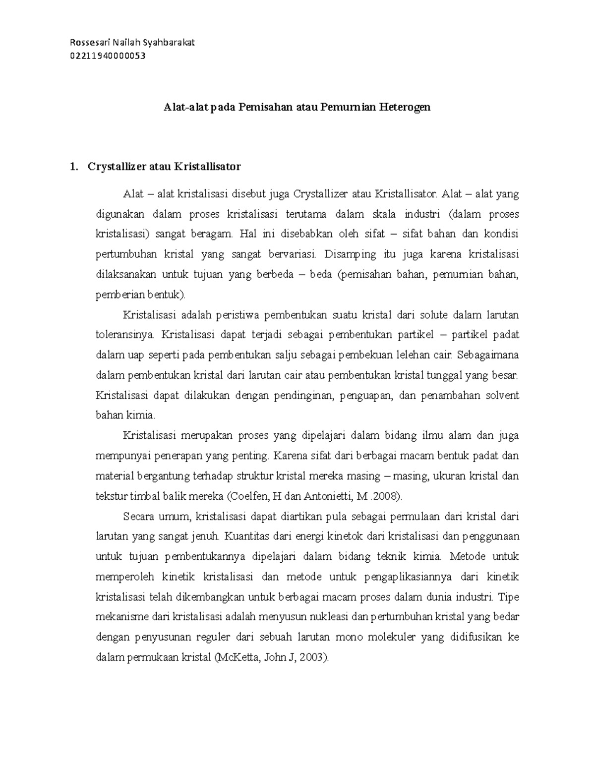 Alat-alat pada Pemisahan atau Pemurnian Heterogen - 02211940000053 Alat ...