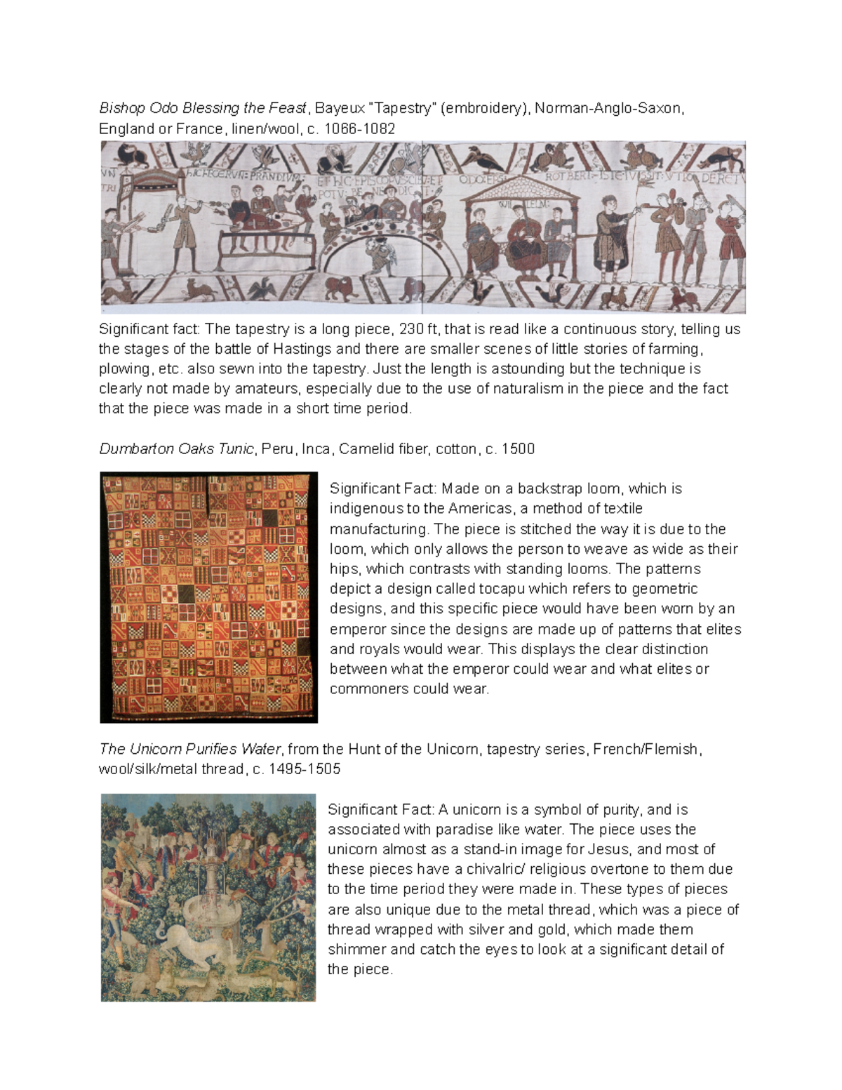 ARH Test 2 Part 1 - Notes for Exam 2 - Bishop Odo Blessing the Feast ...