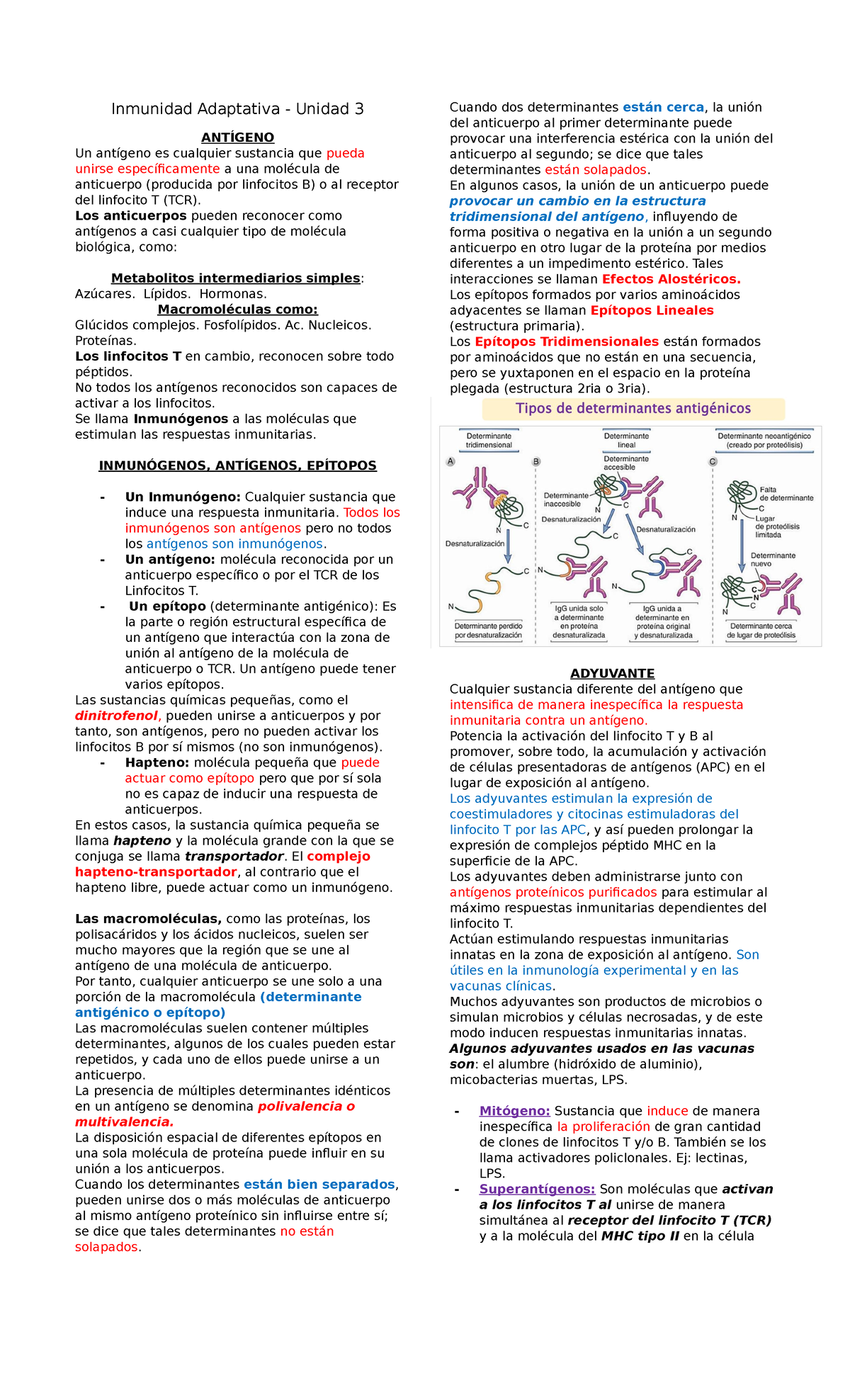 Inmunidad Adquirida Específica - Inmunidad Adaptativa - Unidad 3 ...