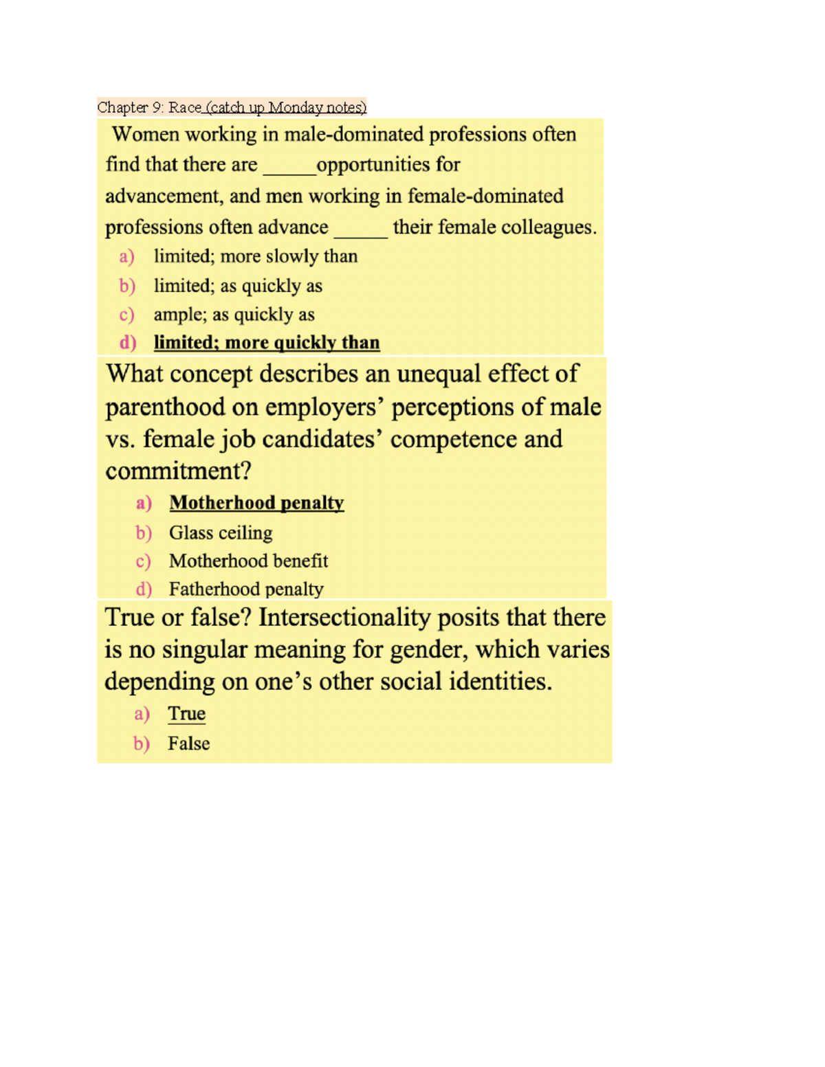 Chapter 9 - Notes - Chapter 9: Race (catch up Monday notes) The Myth of ...