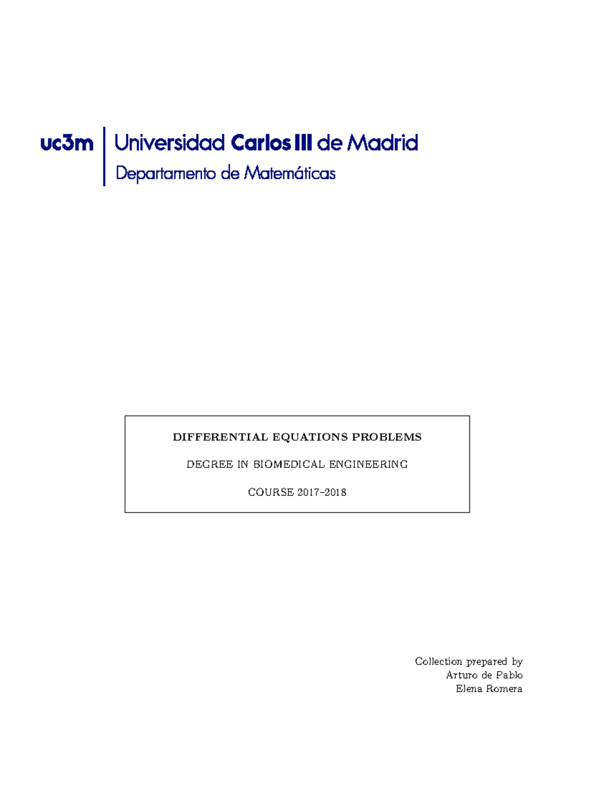 Problems Sheet DIFFERENTIAL EQUATIONS PROBLEMS DEGREE IN BIOMEDICAL problems-sheet-differential-equations-problems-degree-in-biomedical