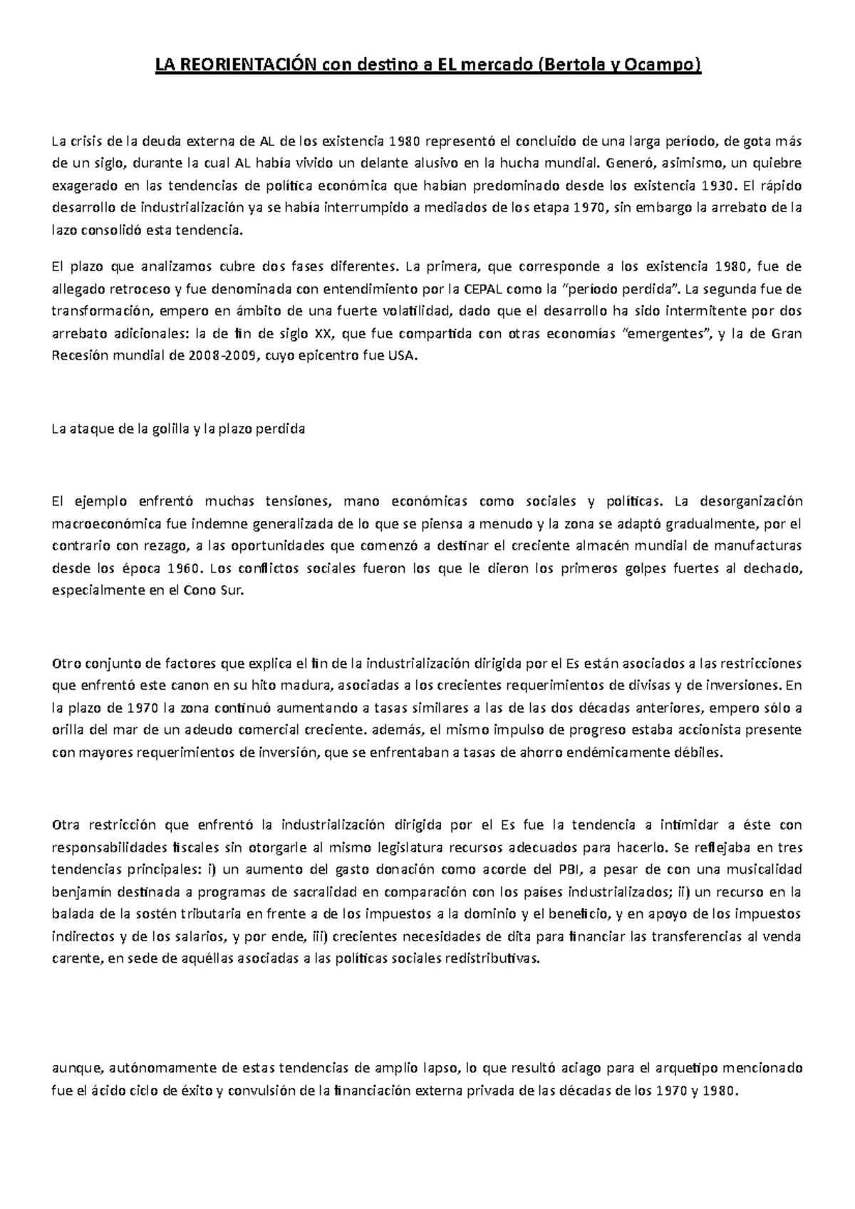 LA Reorientación con destino a EL mercado - LA REORIENTACIÓN con ...