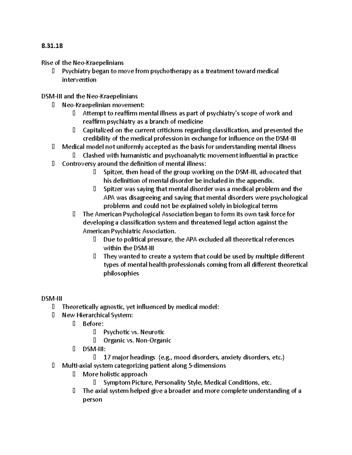 Lecture Notes 8 - Professor: Dr.Rich Mattson - 8.31 Rise of the Neo ...