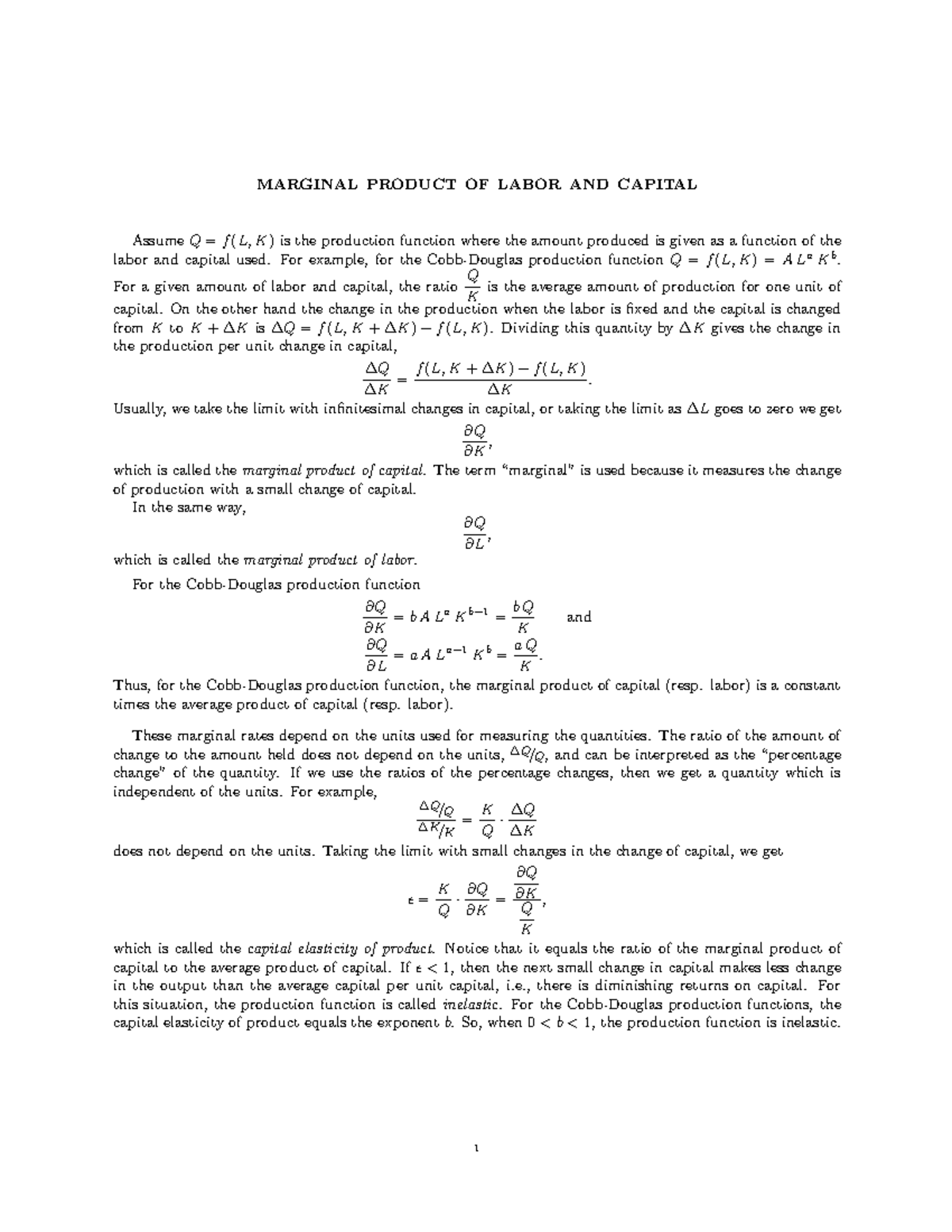 Marginal - Accounting course By Dr ouko - MARGINAL PRODUCT OF LABOR AND ...