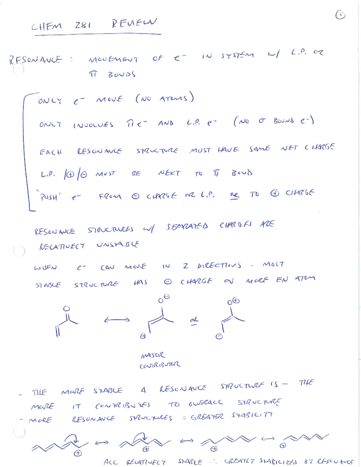 Review of Chem 281 - Summary Organic Chemistry I - CHEM 281 - Studocu