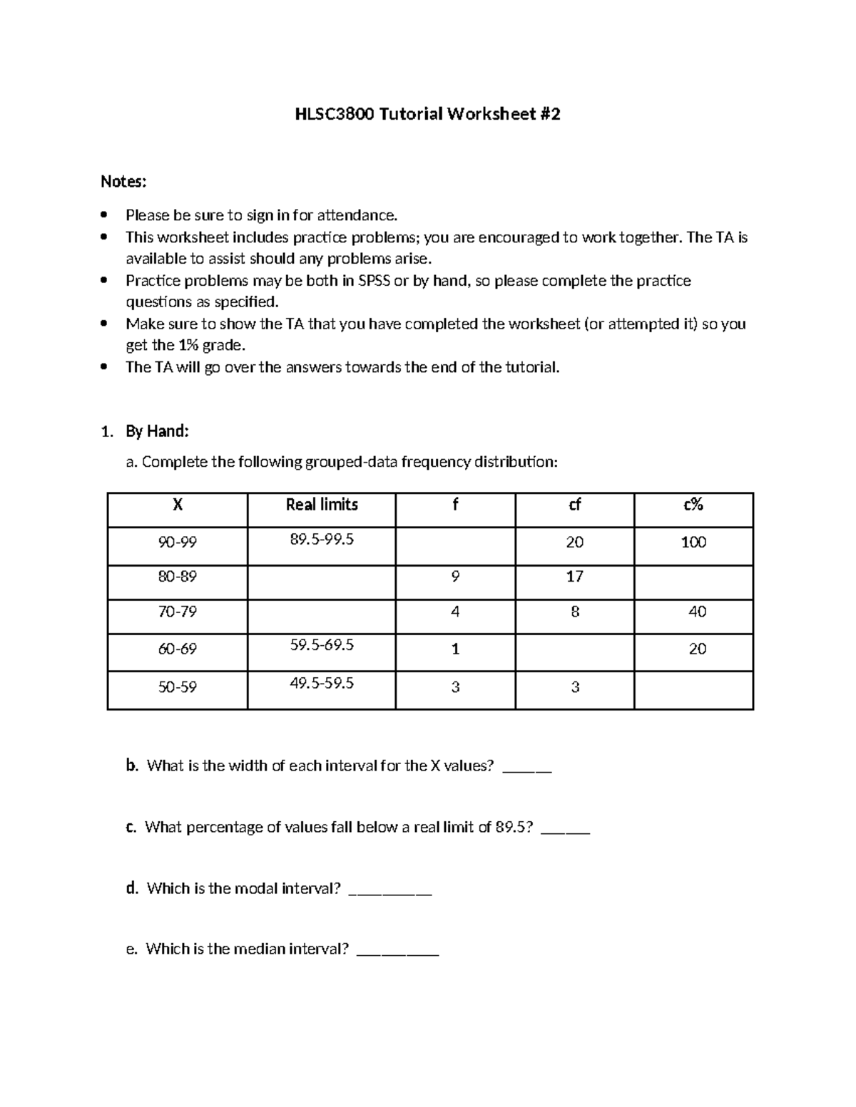 Tutorial 2 - HLSC3800 Tutorial Worksheet Notes: Please be sure to sign ...