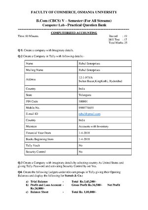 E-Commerce Practical Question Bank - Computer Lab – Practical Question ...