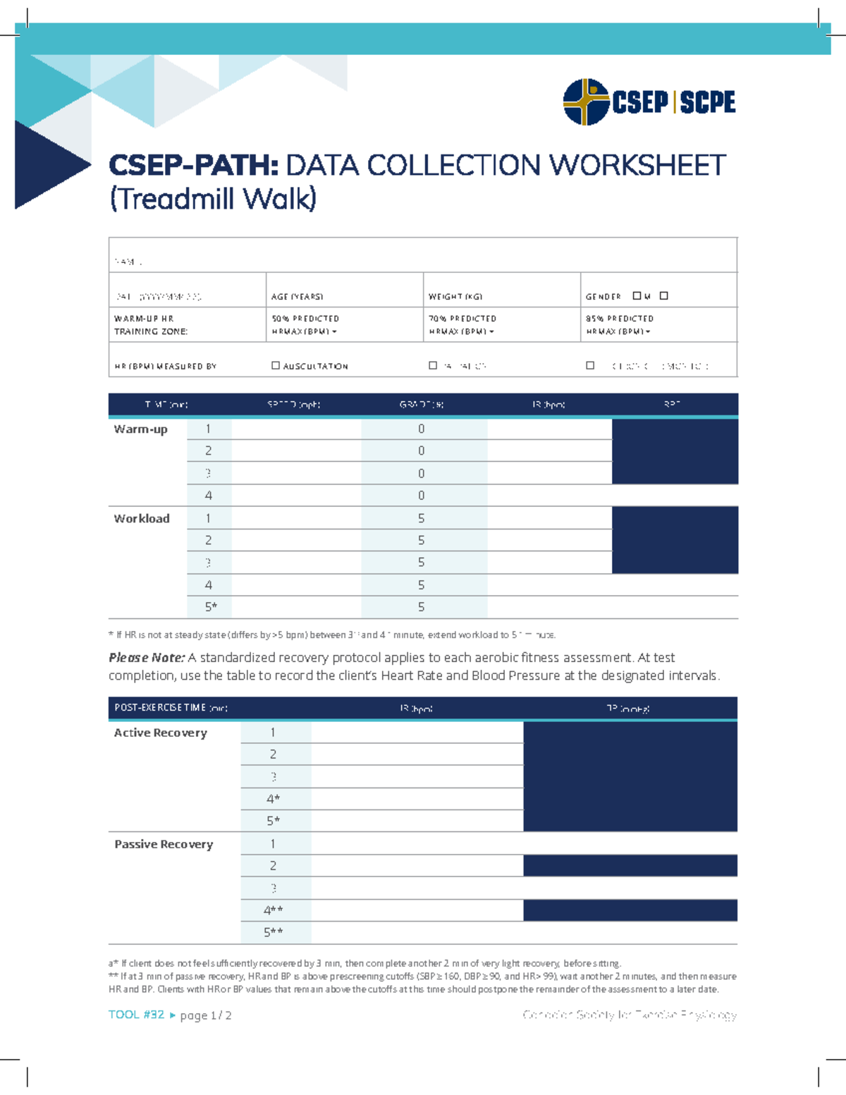 Assessment Lab 2 - CSEP-PATH Treadmill - ƎîijĚ ǧɊȬɊǨ - Studocu