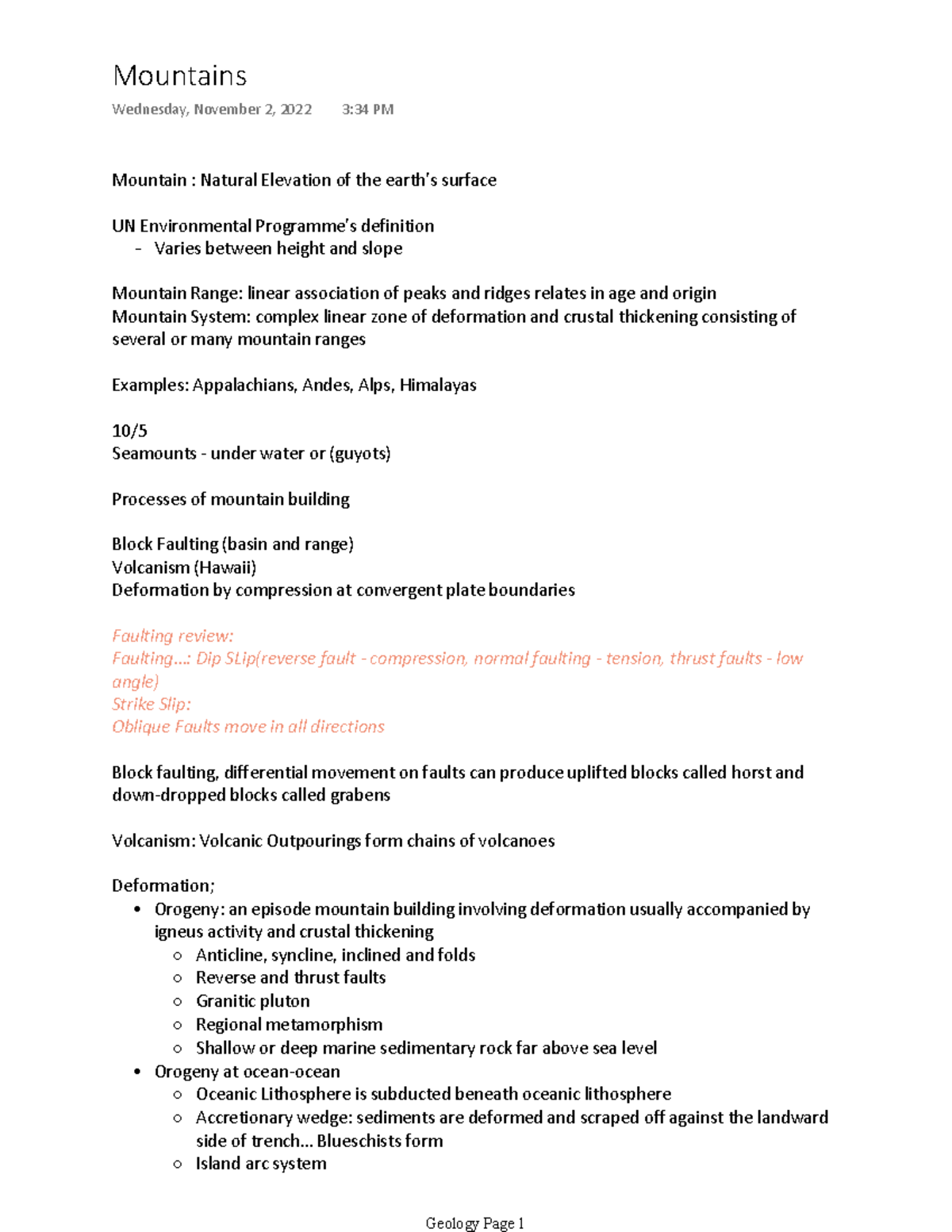 Geology 15 - Mountains - Mountain : Natural Elevation of the earth's ...