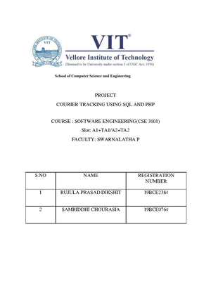 Module 1 Tutorial Sheet - Software Engineering - VIT - Studocu