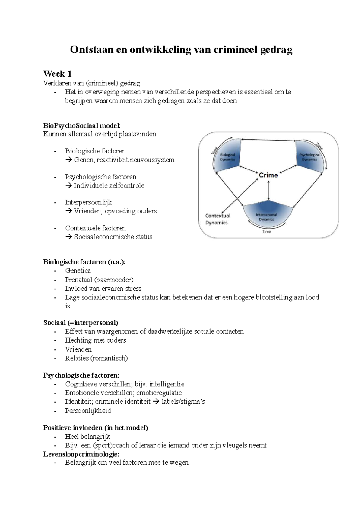 HC Ontstaan en ontwikkeling van crimineel gedrag - Ontstaan en ...