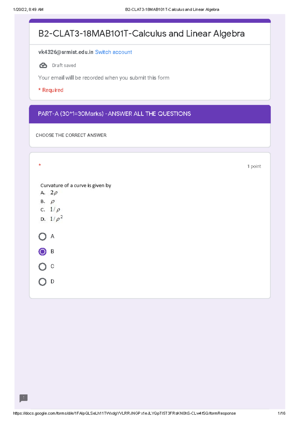 PART A - aaaaaaaaaaaa - PART-A (30*1=30Marks) -ANSWER ALL THE QUESTIONS ...