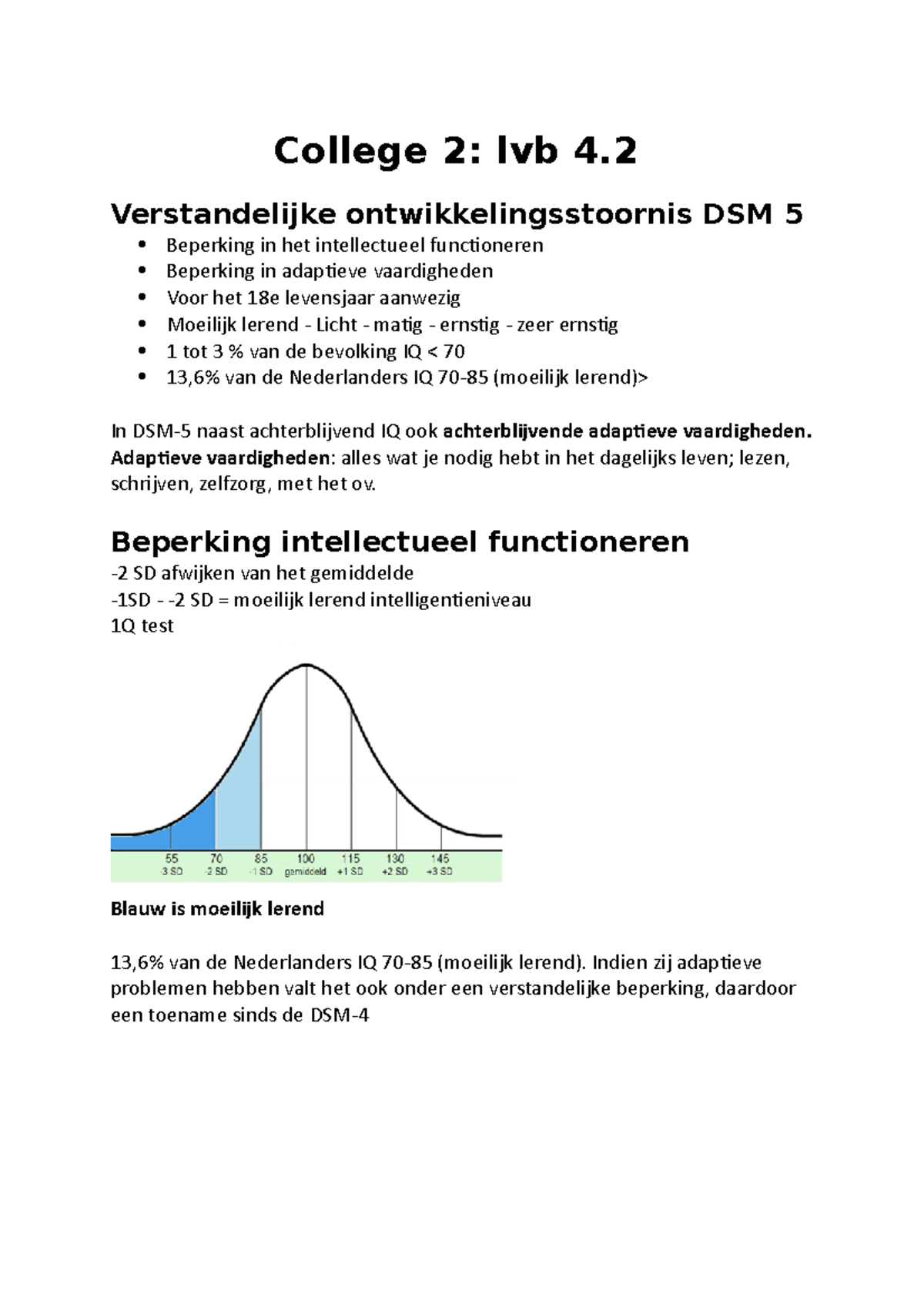College 2 van 4.2C Behandeling over lvb - College 2: lvb 4 ...