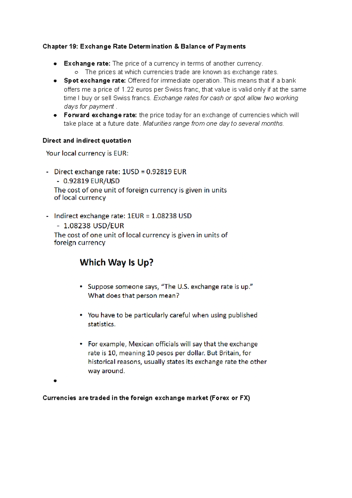 Chapter 19: Exchange Rate Determination & Balance of Payments - Chapter ...