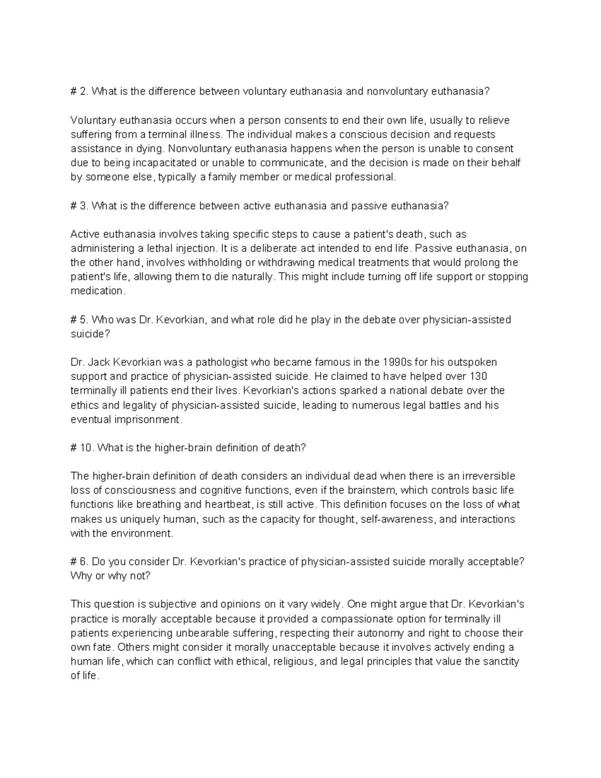 Review Discussion Questions for Chapter 10 - 2. What is the difference ...