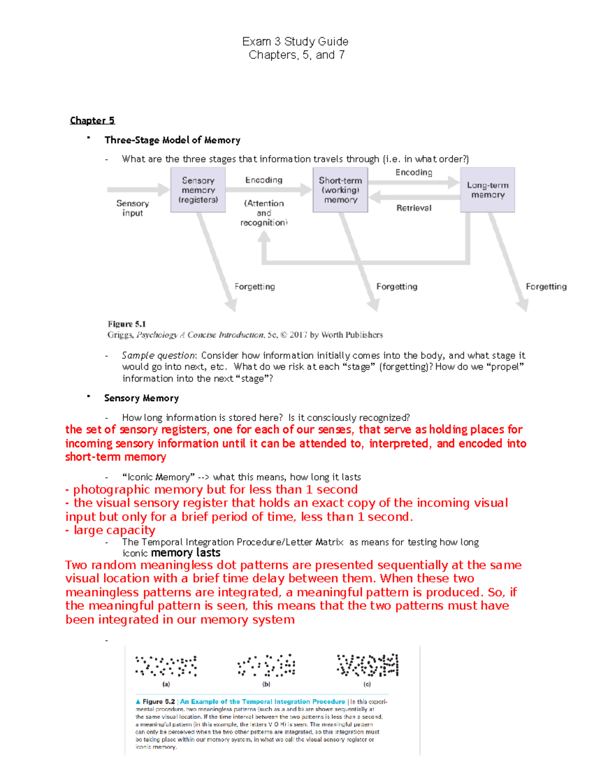 Exam 3 Chapters 5 and 7 2020 - Exam 3 Study Guide Chapters, 5, and 7 ...