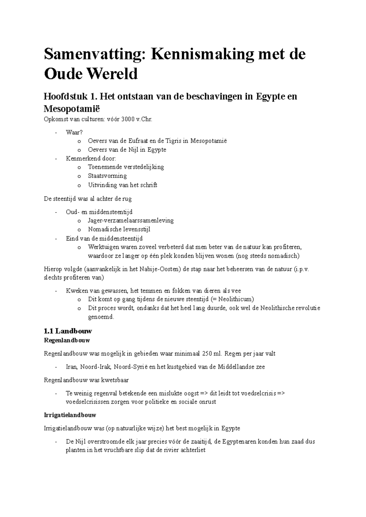 Samenvatting oudheid boek - Samenvatting: Kennismaking met de Oude ...