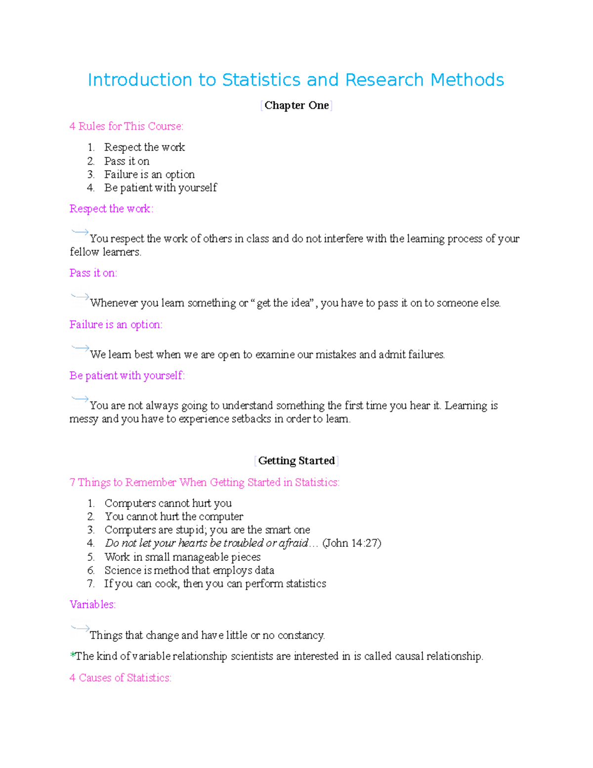 Introduction to Statistics and Research Methods - Pass it on: Whenever ...
