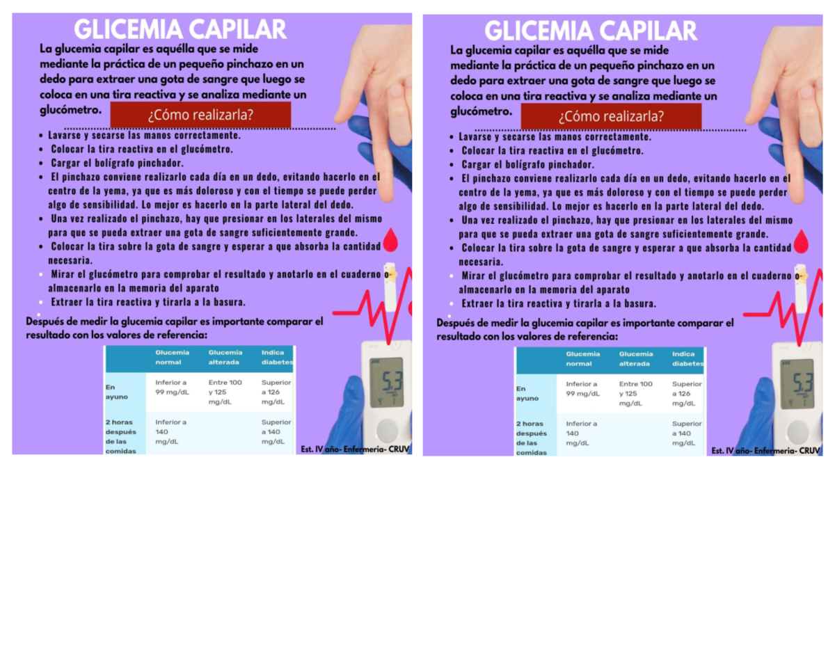 Capsula stand - cap - GLICEMIA CAPILAR GLICEMIA CAPILAR La glucemia capilar es aquélla que se ...