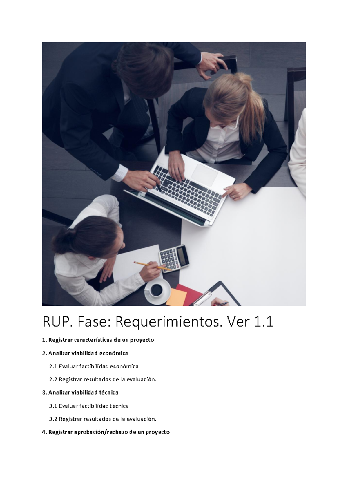 RUP. Fase_ Requerimientos. Ver 1.1 - Ingeniera del Software - RUP. Fase ...