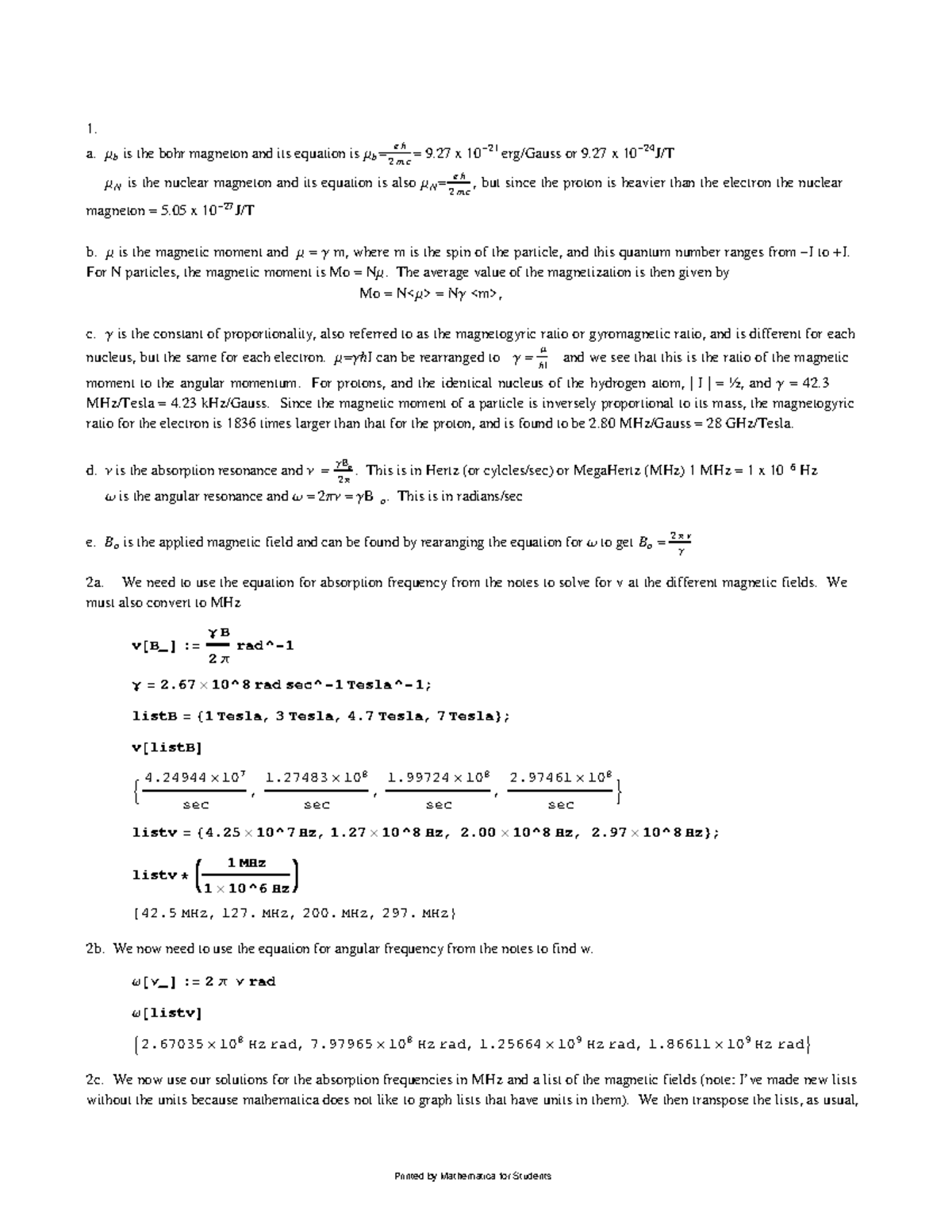 PS8 Key 2011 - Mathematica-based homework and key - 1. a. Μb is the ...