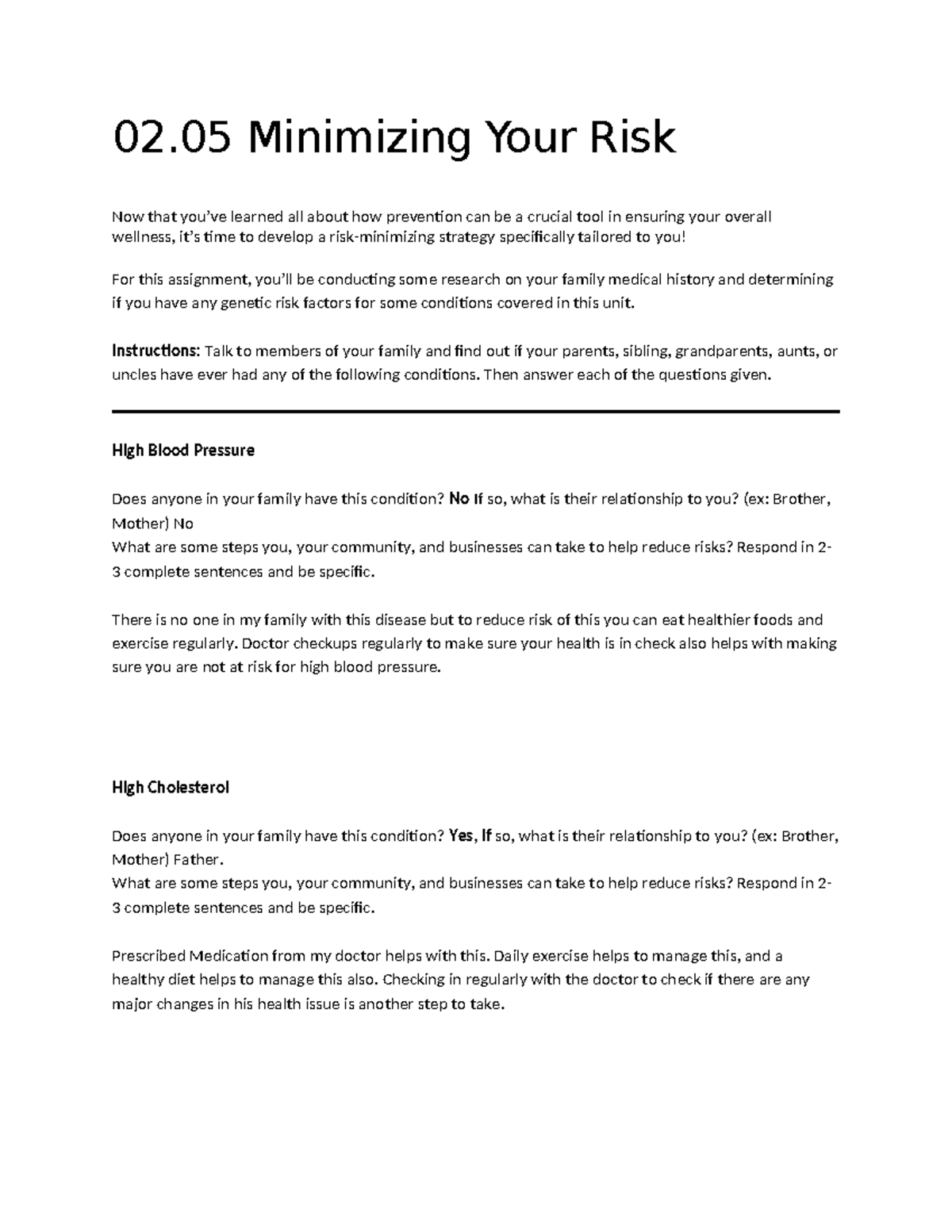 Minimizing risk - helps to complete assignment - 02 Minimizing Your ...