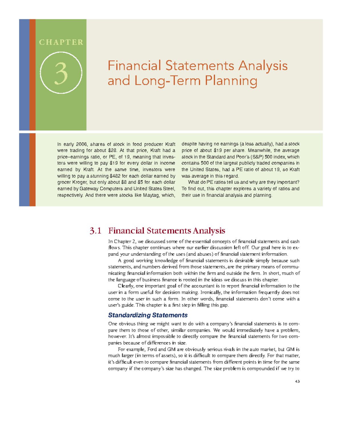 (CH3) Corporate Finance, Eighth Edition - CHAPTER 3 Financial ...