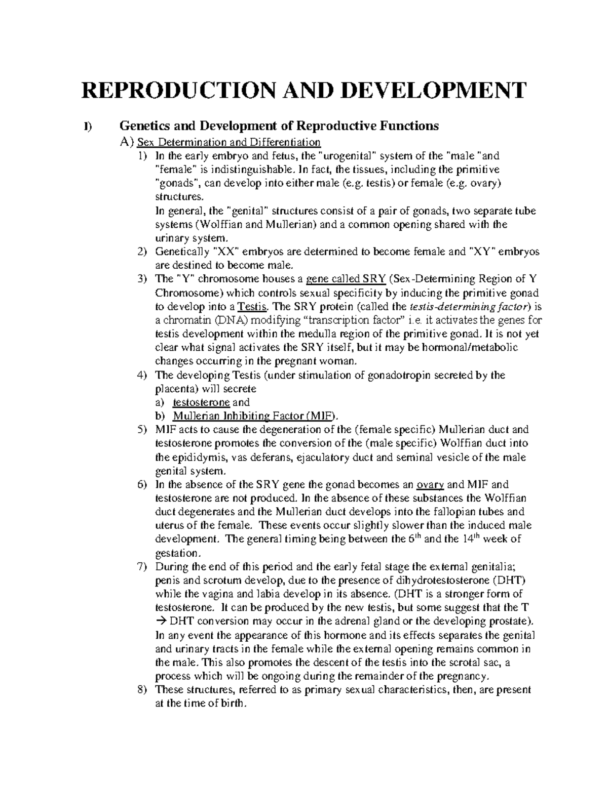 HB 16 Reproduction and Development 17 - REPRODUCTION AND DEVELOPMENT I ...