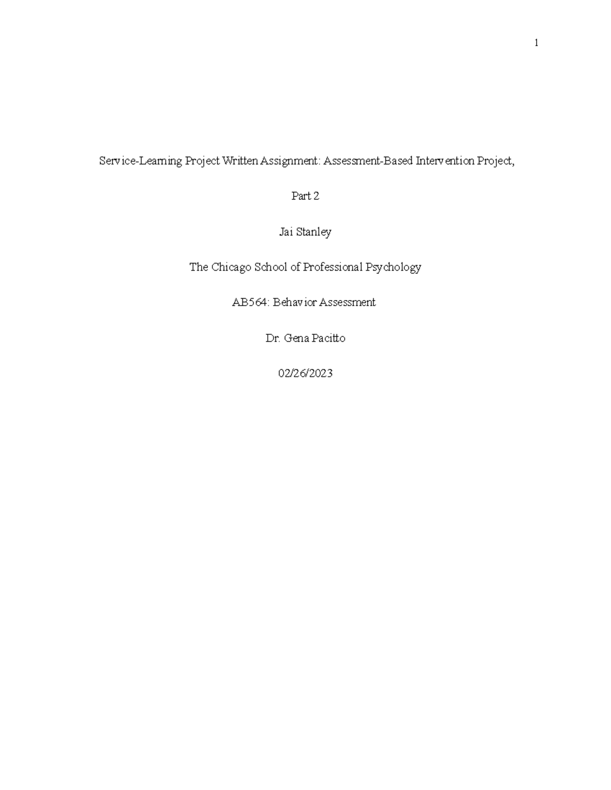 SLP Final Project - best notes - Service-Learning Project Written ...