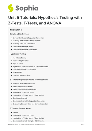 Unit 1 tutorials key principles of statistical methods - Unit 1 Tutorials: Key Principles of ...