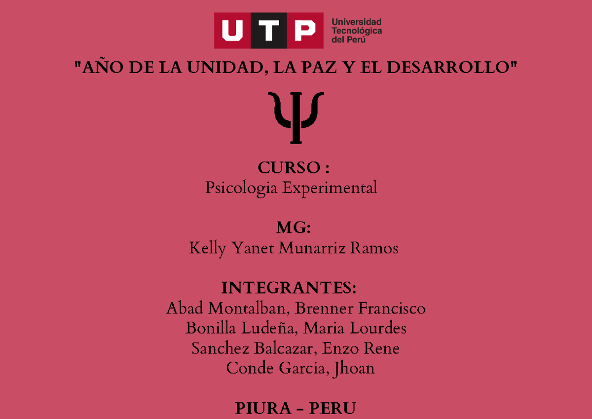 2 ejemplos del condicionamiento clásico (de la vida diaria) - "AÑO DE LA UNIDAD, LA PAZ Y EL ...