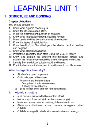 Foundation Chemistry 2 Notes - AAXCH2A FOUNDATION CHEMISTRY 2 i 1 UNIT ...