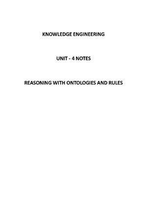 KE UNIT 3 Notes - knowledge engineering - 5 Ontologies 5 WHAT IS AN ...