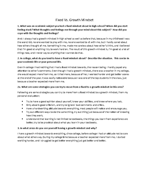 Post Lassi Analysis - LASSI Pre-and Post-Test Part One: Pre-LASSI and ...