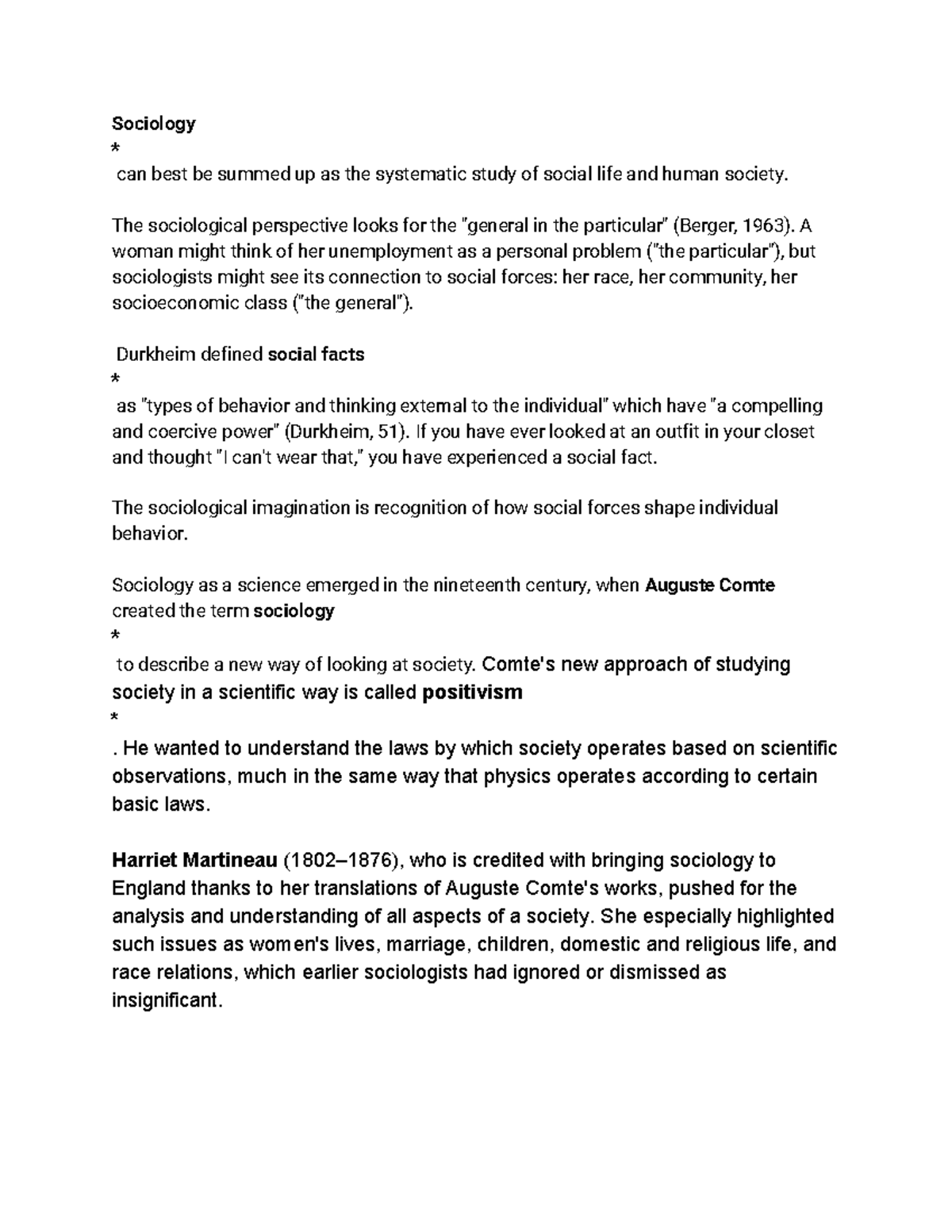 Sociology C273 - My personal notes I took of important things and all ...