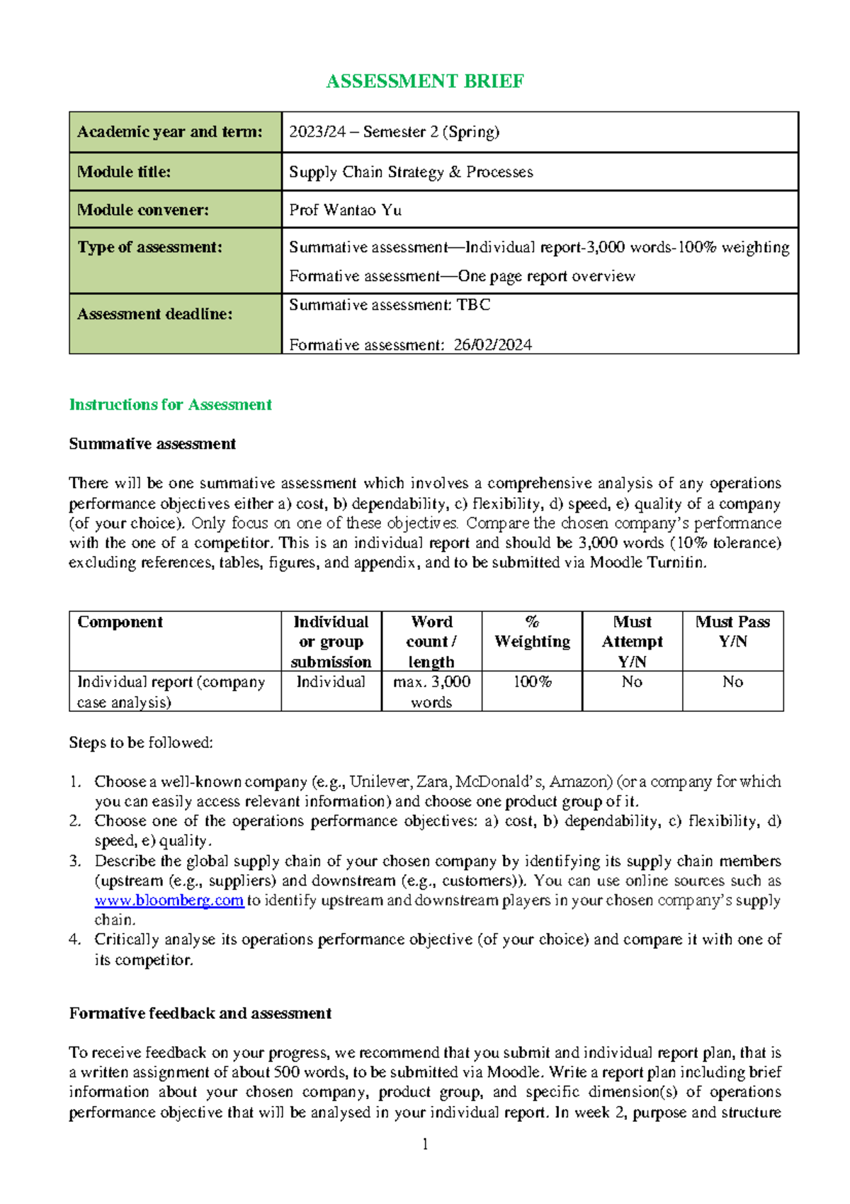 Assessment Brief - 2024 - ASSESSMENT BRIEF Academic year and term: 2023 ...