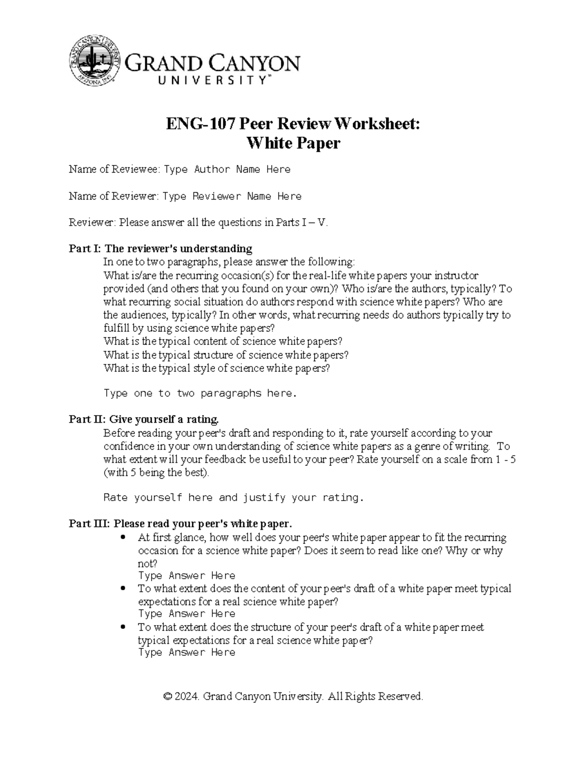 ENG 107 RS T6Peer Review Worksheet White Paper - ENG-107 Peer Review ...