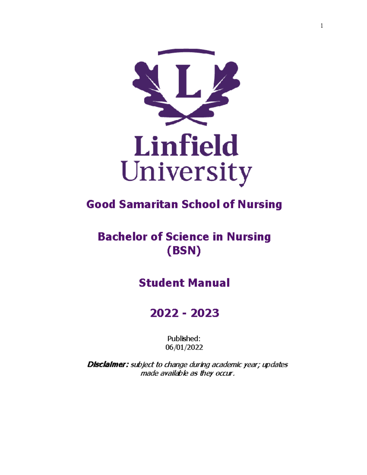 Student-nursing-manual - Good Samaritan School of Nursing Bachelor of ...