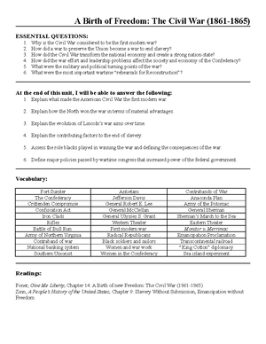 Civil War Study Guide - Lee - Ulysses S. Grant - Confederate States of ...