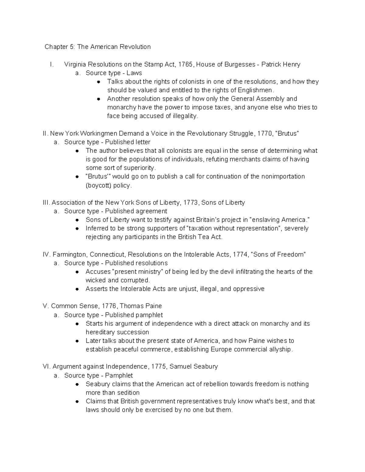 Voices of Freedom V1 Chapter 5 - Chapter 5: The American Revolution I ...