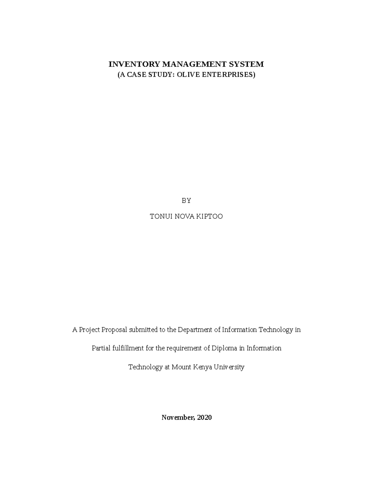 Inventory Management System - INVENTORY MANAGEMENT SYSTEM (A CASE STUDY ...