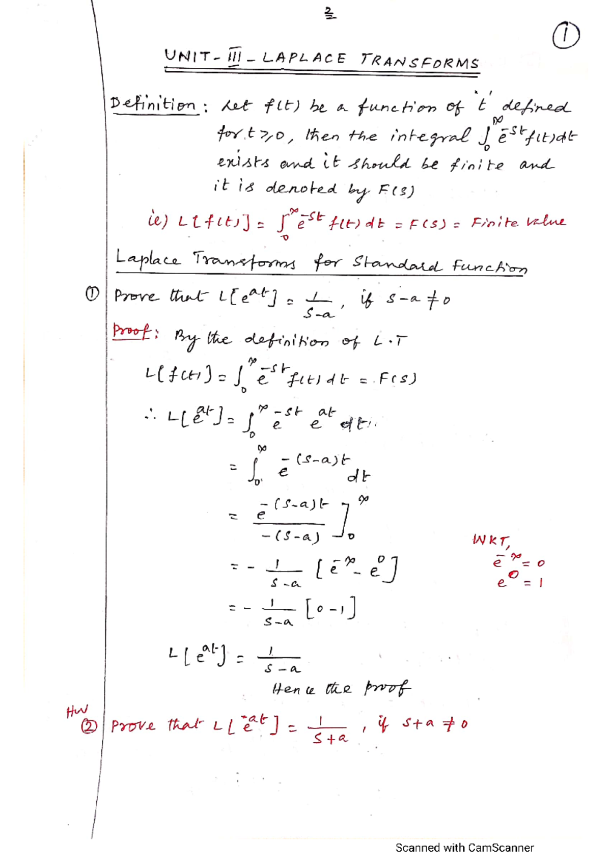 Unit-3 Laplace Transform 1 - Advanced calculus and complex analysis ...